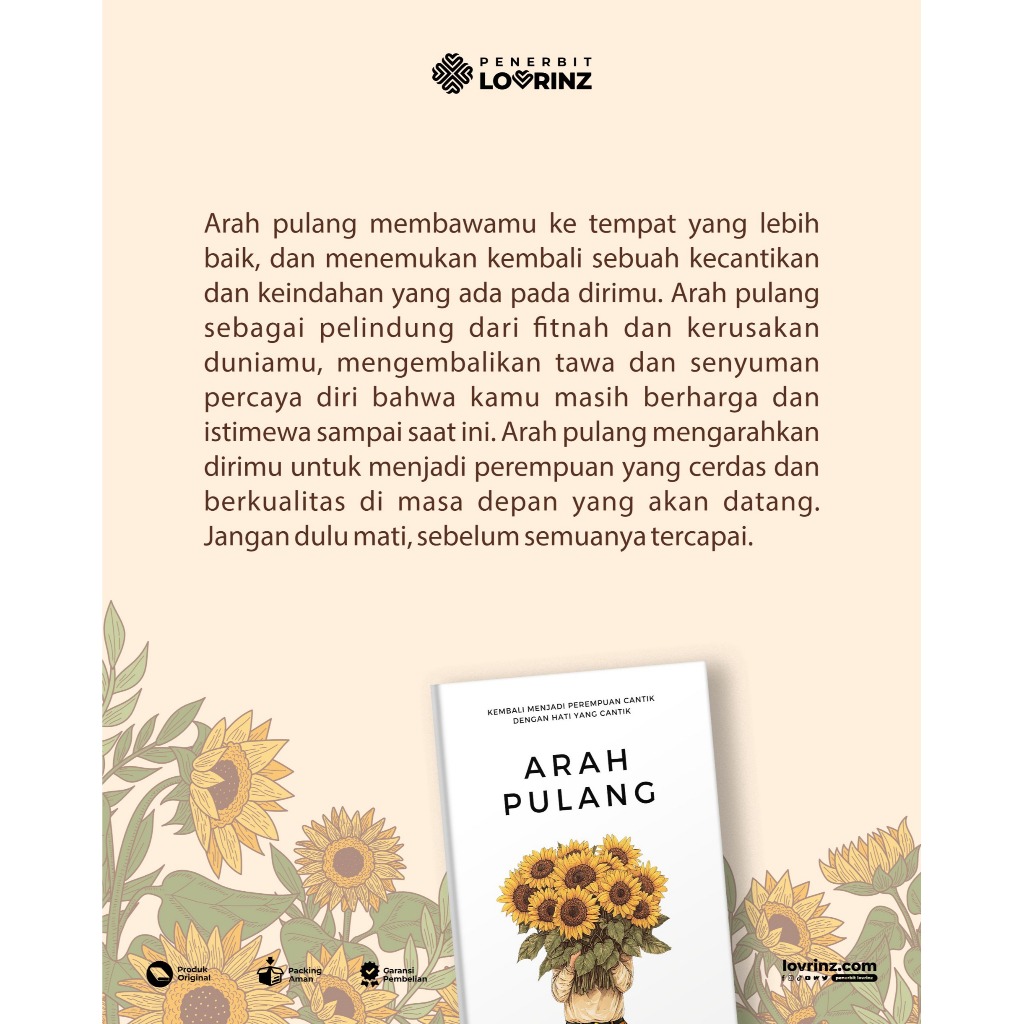 Jual Buku Original Arah Pulang oleh ARGA - Penerbit LovRinz | Shopee Indonesia