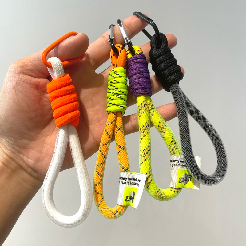 Jual Gantungan Kunci Warna-Warni Tali Simpul Dengan Carabiner Carabiner ...