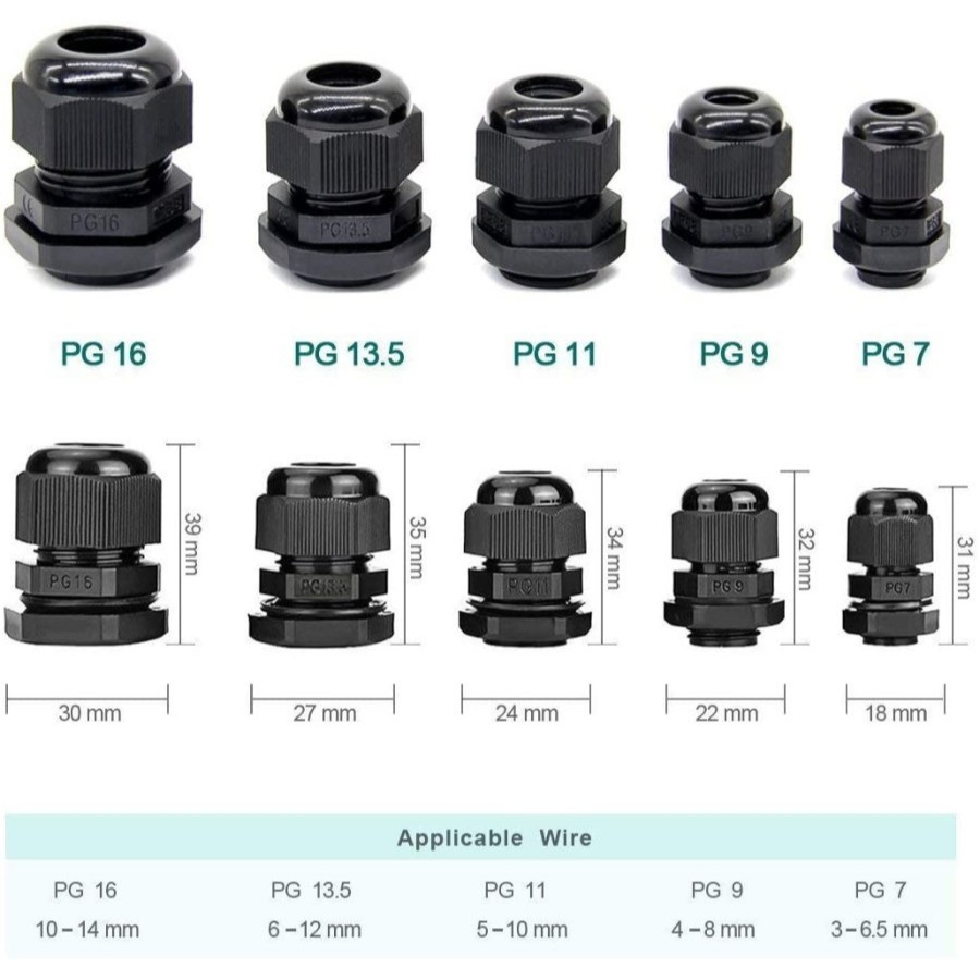 Jual Nylon Cable Gland PG-9 FORT 4-8mm | Shopee Indonesia