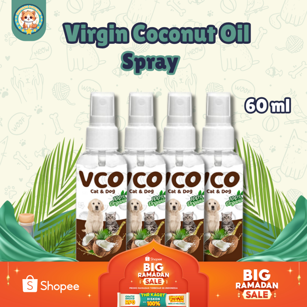 Jual VIRGIN COCONUT OIL KUCING ANJING SPARY 60ML MINYAK VCO OBAT JAMUR ...