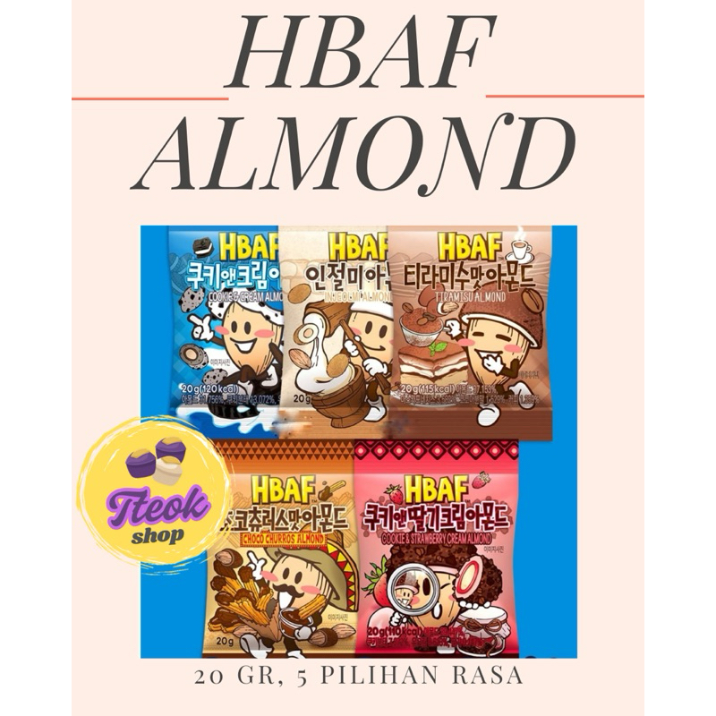 Jual HBAF Kacang Almond Korea 20gr Aneka Rasa | Shopee Indonesia