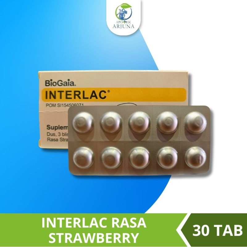 Jual Interlac Rasa Strawberry Box 30 Tablet | Shopee Indonesia