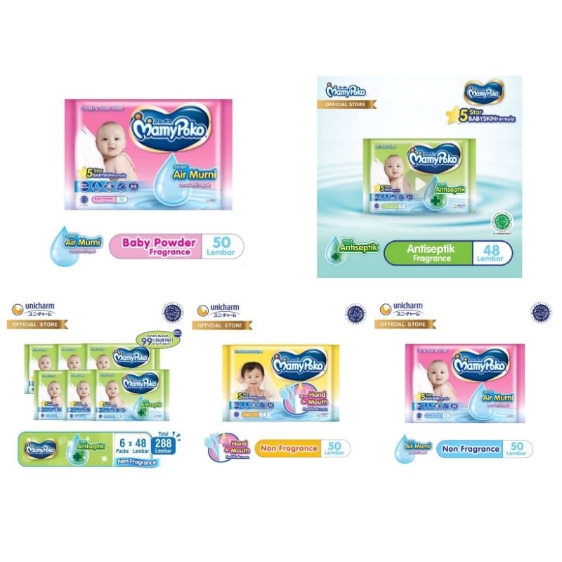 Jual Mamypoko Tisu Basah Wipes Reguler 50 Non Perfume | Perfume | Hand ...