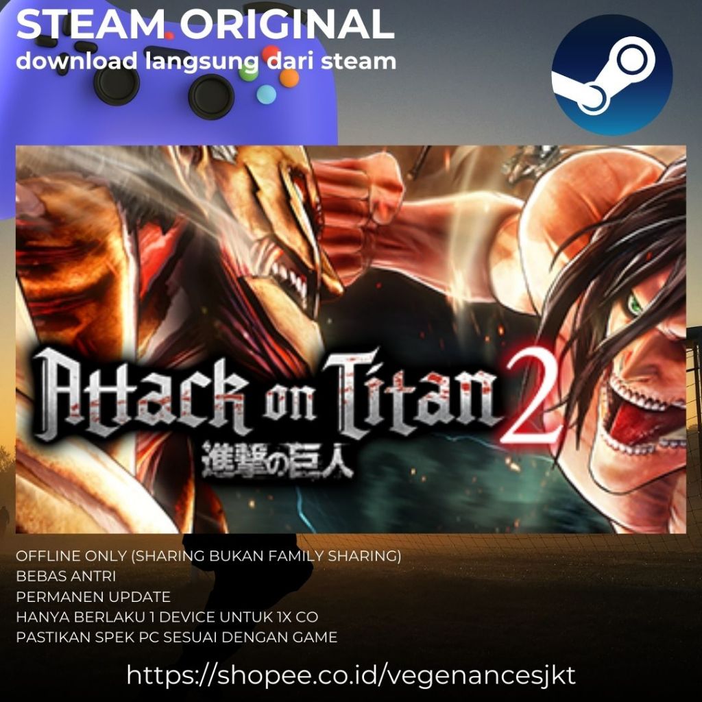 Jual Attack on Titan 2 : Final Battle PC Game Sharing Original + Latest ...