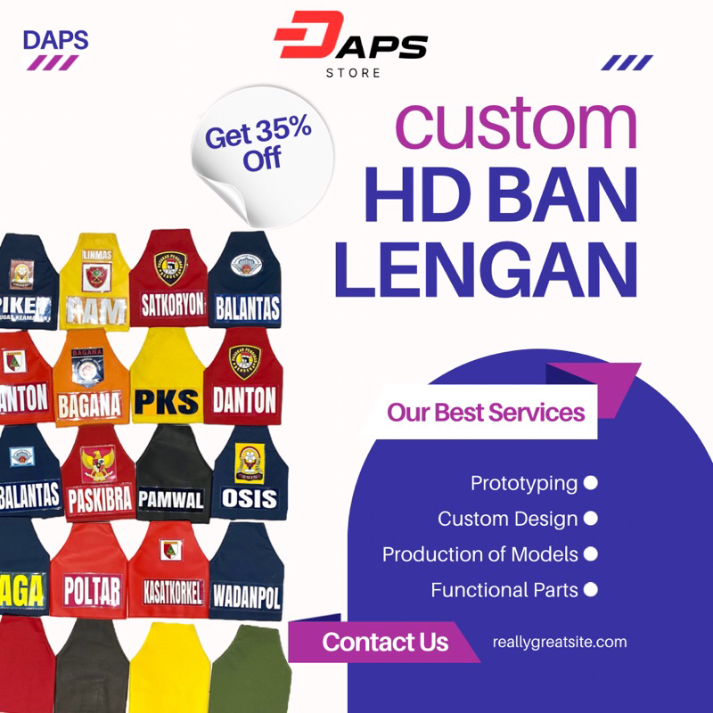 Jual Ban lengan custom satuan free desain SD SMP SMK & instansi lainya ...