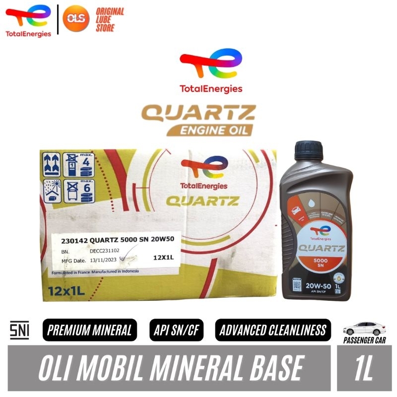 Jual [OLI MOBIL BENSIN] TOTAL ENERGIES QUARTZ 5000 SN API SERVICE SN/CF ...