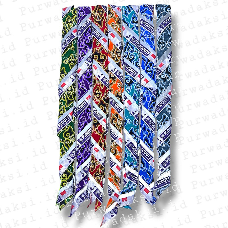 Jual scraf batik megamendung Lis Scout bordir \ Scraf Pramuka skraf ...
