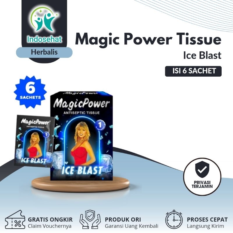 Jual Magic Power Tissue Ice Blast Antiseptic | Tisu Mejik | Tissue ...
