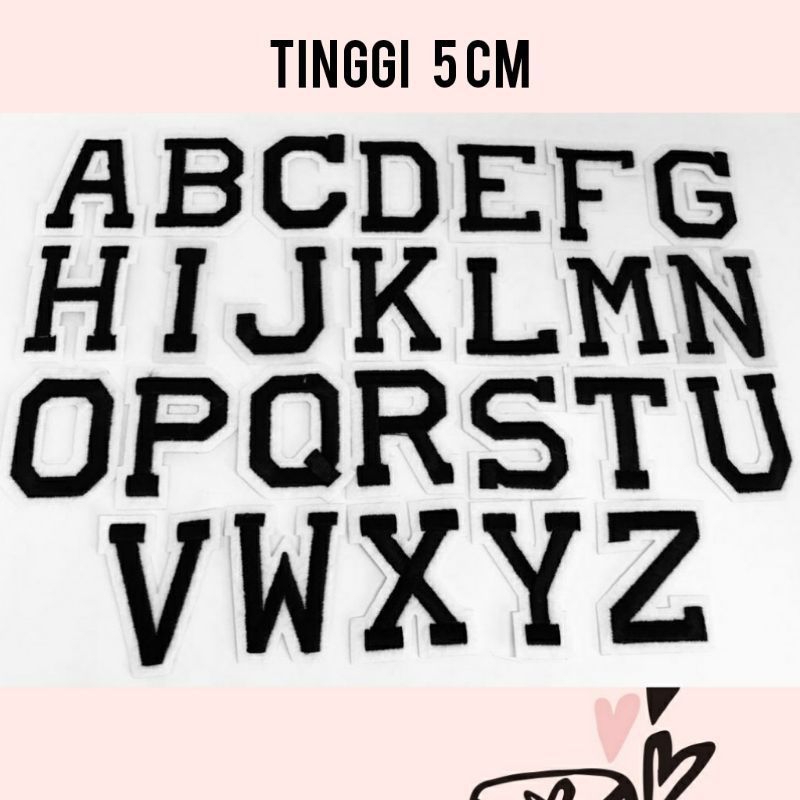 Jual 1 BUAH - EMBLEM HURUF ALFABETH / BORDIR / PATCH | Shopee Indonesia