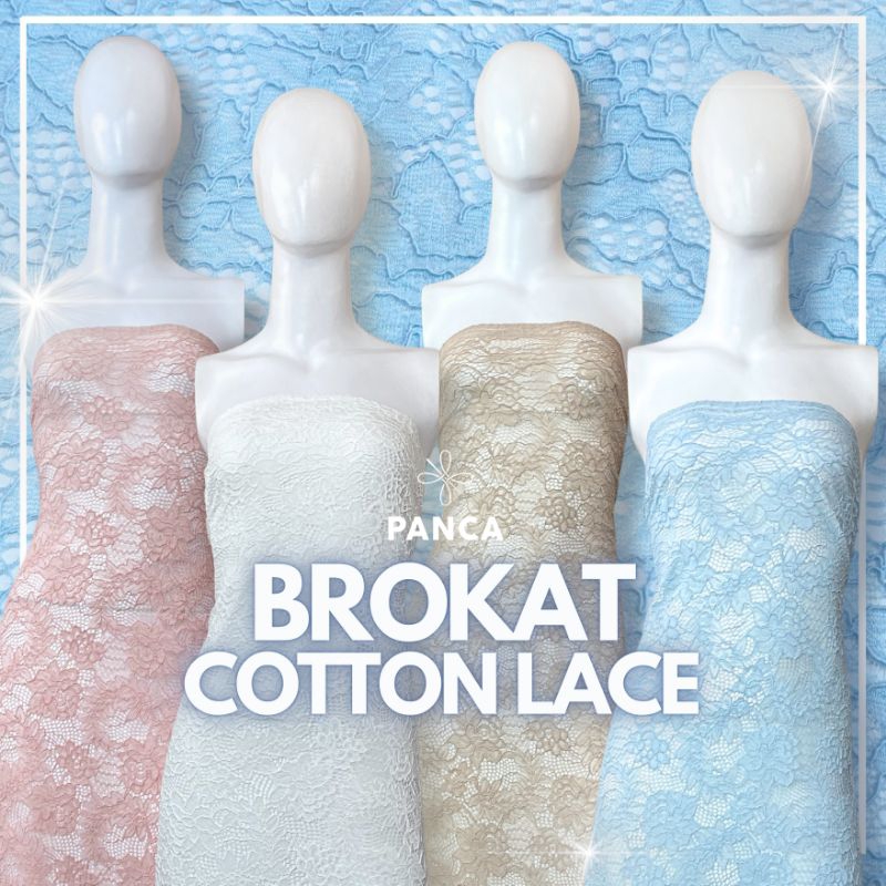 Jual Kain Brokat Premium Eksklusif – Brokat Cotton Lace dengan Detail ...