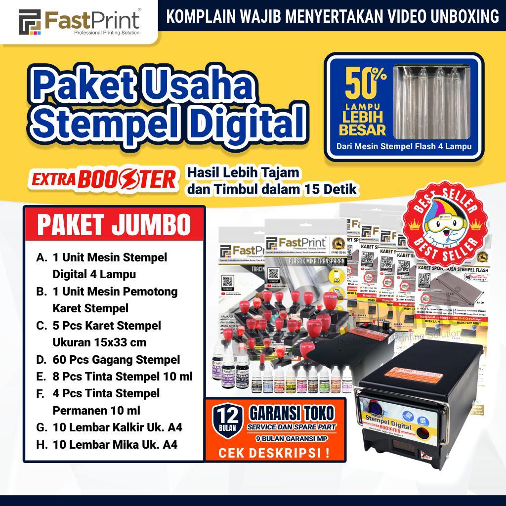 Jual Paket Jumbo Mesin Stempel Digital Warna 4 Lampu Premium Lengkap | Shopee Indonesia
