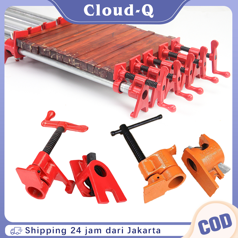 Jual Pipe Clamp Penjepit Kayu 1/2 Inch 3/4 Inch Klem Pipa Klem Papan ...