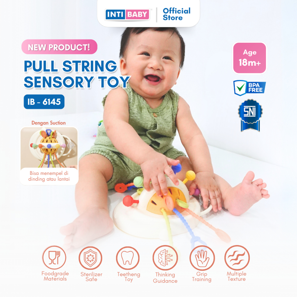 Jual INTI BABY - Pull String Sensory Toy - Rattle toys - Teething Toy ...
