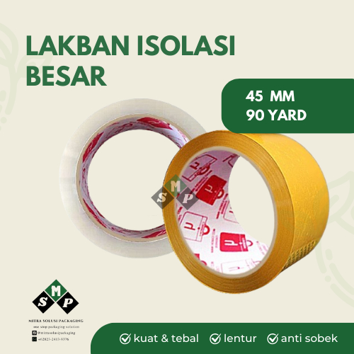 Jual LAKBAN BESAR / ISOLASI BESAR 45 MM X 90 YARD HORICI TAPE / NACHI TAPE / LAKBAN BESAR ...