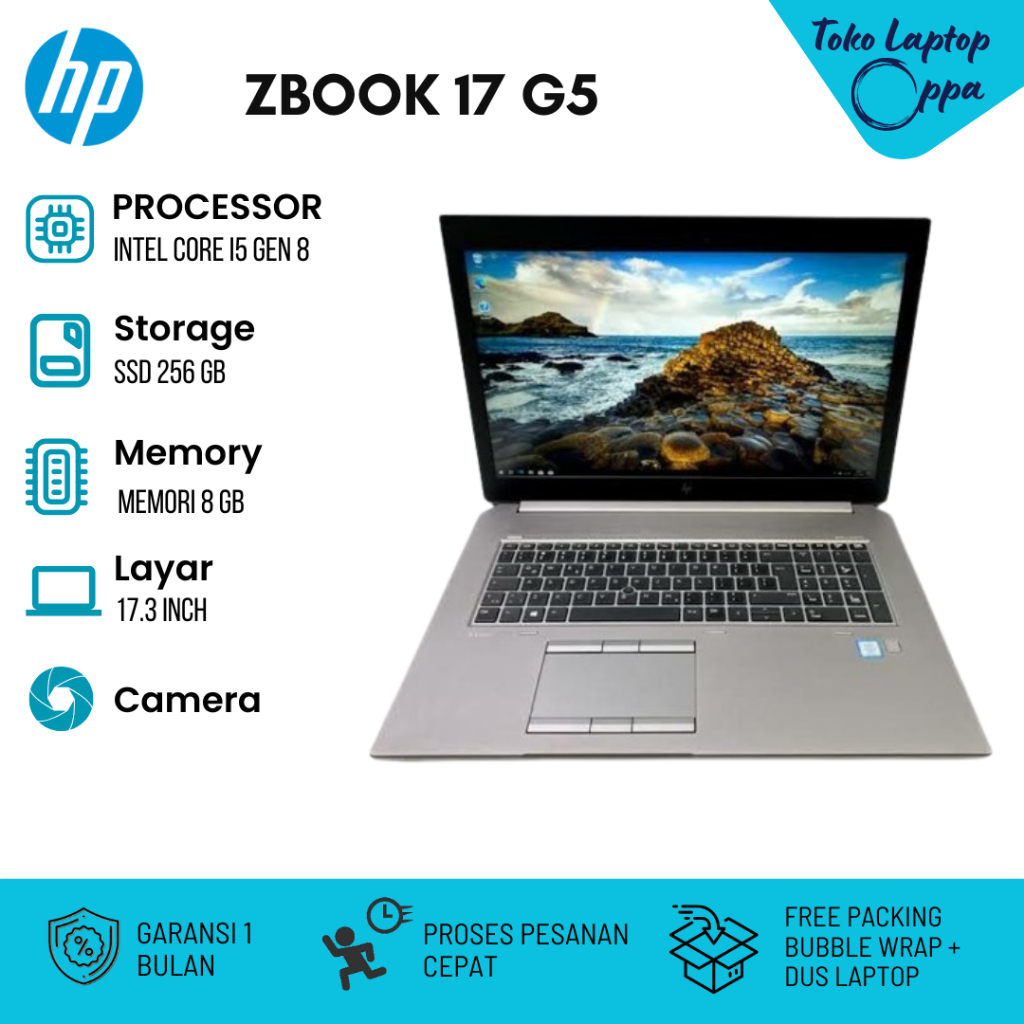 Jual Laptop HP ZBook 17 G5 i5 gen 8 layar 17 inch | Shopee Indonesia