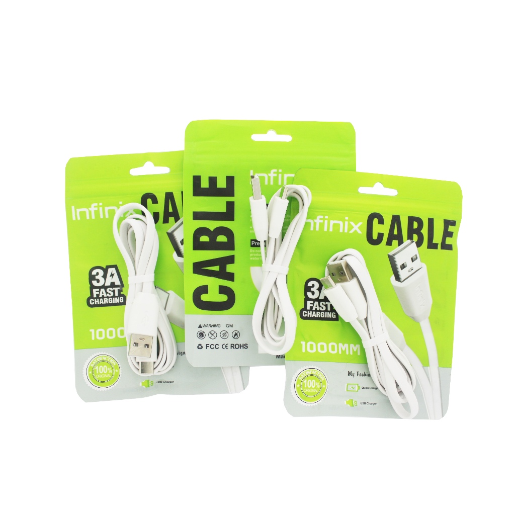 Jual CABLE USB KABEL DATA INF 3A FAST CHARGING TYPE C 1000MM SQ + PP ...
