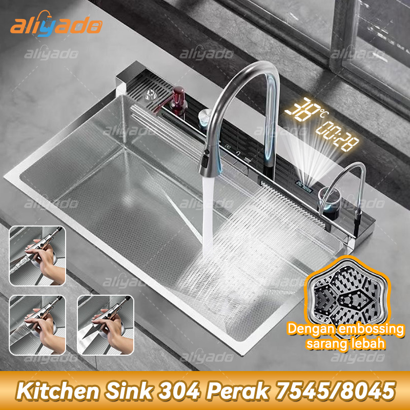 Jual Luxury Series Kitchen Sink Perak 4+1 Tuts Piano dengan LED& Honey ...