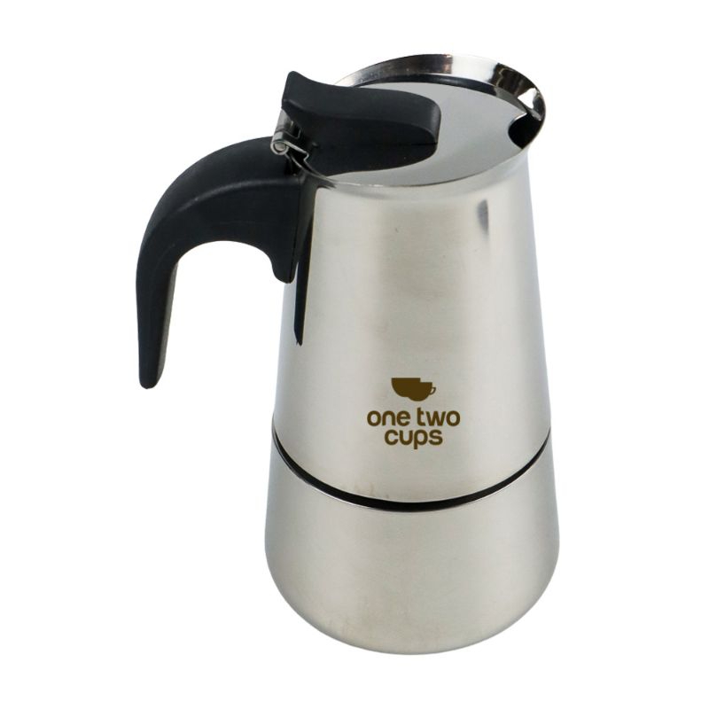 Jual One Two Cups Moka Pot Espresso Coffee Maker Stovetop 100ml 200ml ...