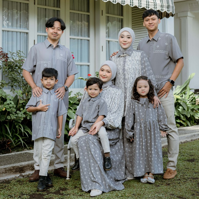 Jual Mayoutfit Biha Pattern Sarimbit Lebaran Warmgrey Series | Baju ...