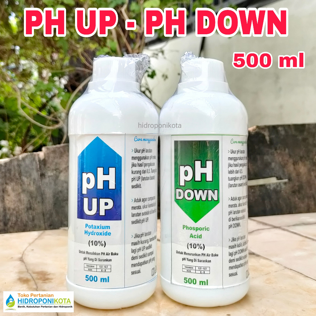 Jual PH UP & PH DOWN isi 500 ml - ph down kolam & hidroponik - ph up kolam & hidroponik | Shopee ...