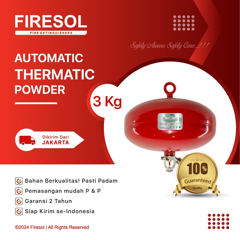 Jual Automatic Thermatic Pemadam Api Otomatis / ABC Powder 3 kg Firesol ...
