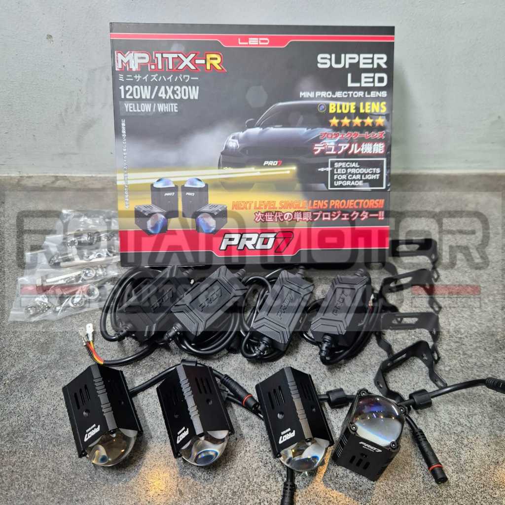 Jual MINI PROJIE Pro7 MP.1TX-R Super LED Blue Lens 4x30W / MP1TXR / MP ...