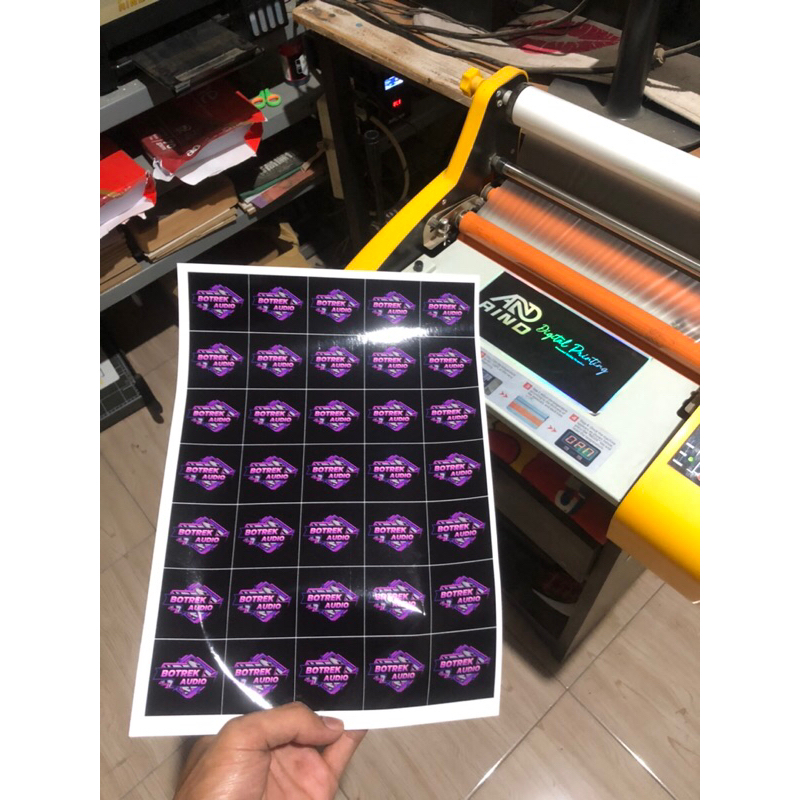 Jual cetak label stiker 8k free cutting size a4 | Shopee Indonesia