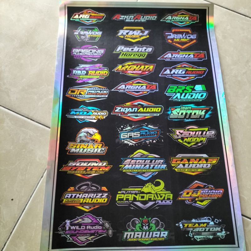 Jual STIKER SOUNDSYSTEM / STIKER SOUND /STIKER AUDIO MINIATUR 1 LEMBAR ...