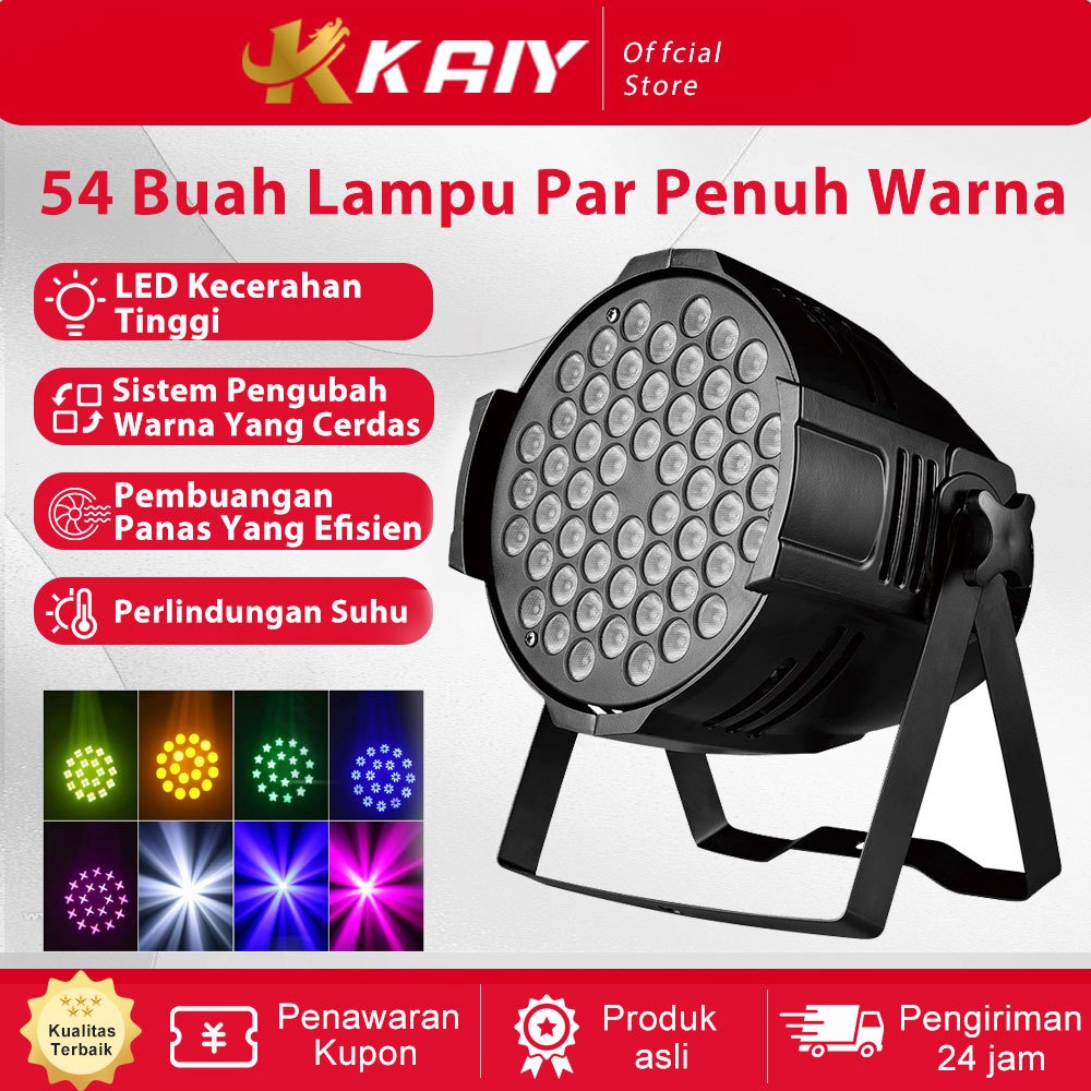 Jual Kaiy 3W 54 lampu panggung led par full colour moving bead beam ...
