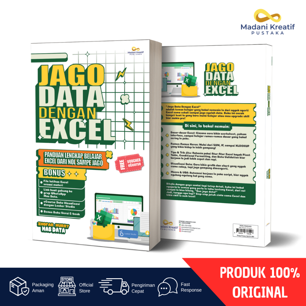 Jual [READY STOK] BUKU JAGO DATA DENGAN EXCEL PANDUAN LENGKAP BELAJAR EXCEL DARI NOL SAMPAI JAGO ...
