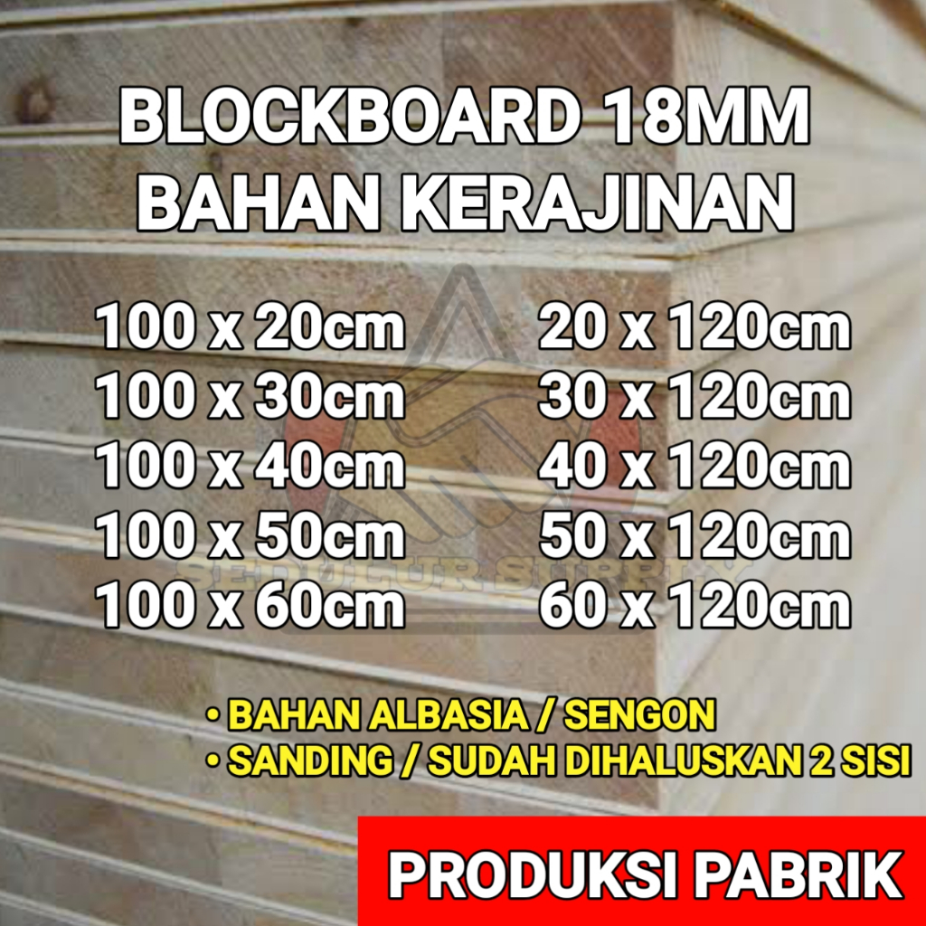 Jual Blockboard 18mm Bahan Kerajinan Box Sound Ukuran Lengkap | Shopee ...
