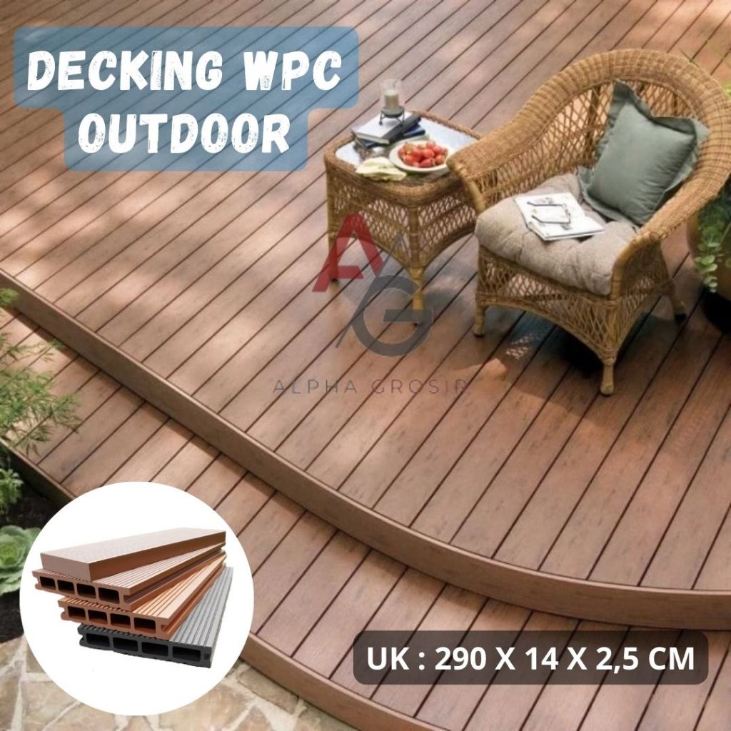 Jual Alpha Decking WPC Outdoor | Lantai Kayu Kolam Renang Taman Teras Gazebo | Decking Flooring ...
