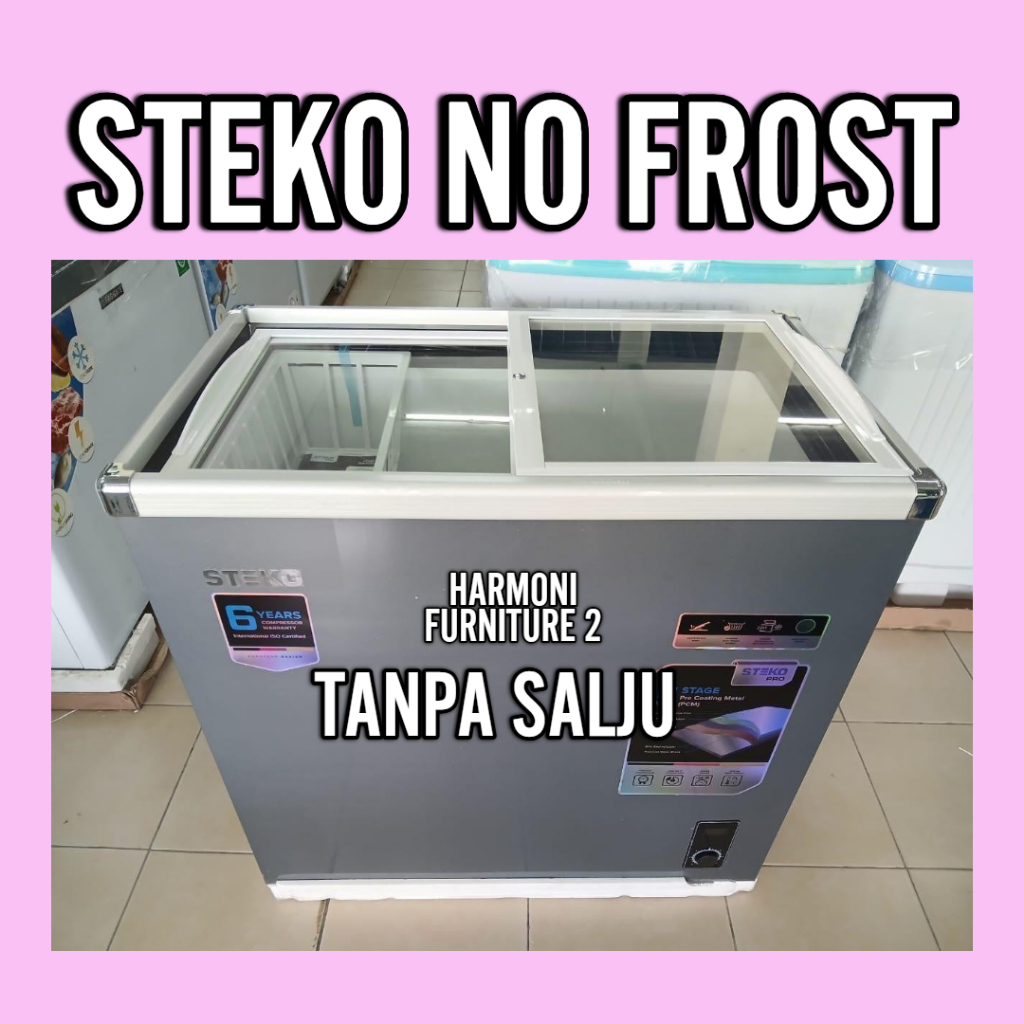 Jual CHEST FREEZER BOX SLEDING STEKO SG 330 RS 300 LITER TANPA BUNGA ES FREEZER BOX STEKO TANPA ...