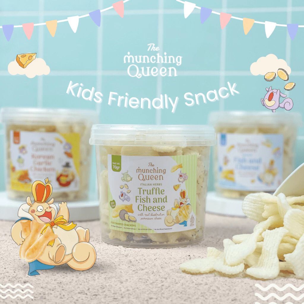 Jual Munching Queen Fish And Cheese Original & Truffle || Kerupuk Sehat ...