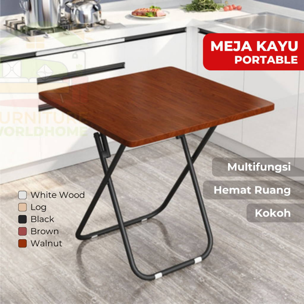 Jual FurnitureWorldHome - Meja Lipat Kayu Minimalis – Portable ...
