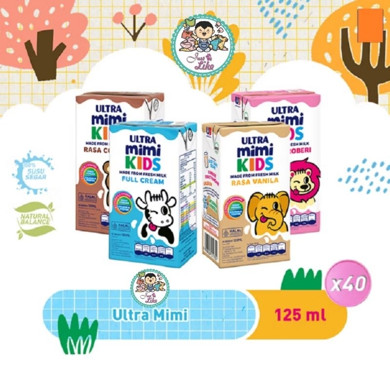 Jual Susu ULTRA MIMI 125ml (kemasan karton=40pcs) EXPIRY DATE: August ...