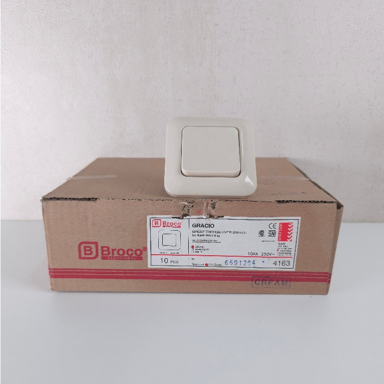 Jual Broco Gracio Saklar Engkel Hotel 1 Gang 2 Way (4163) | Shopee ...