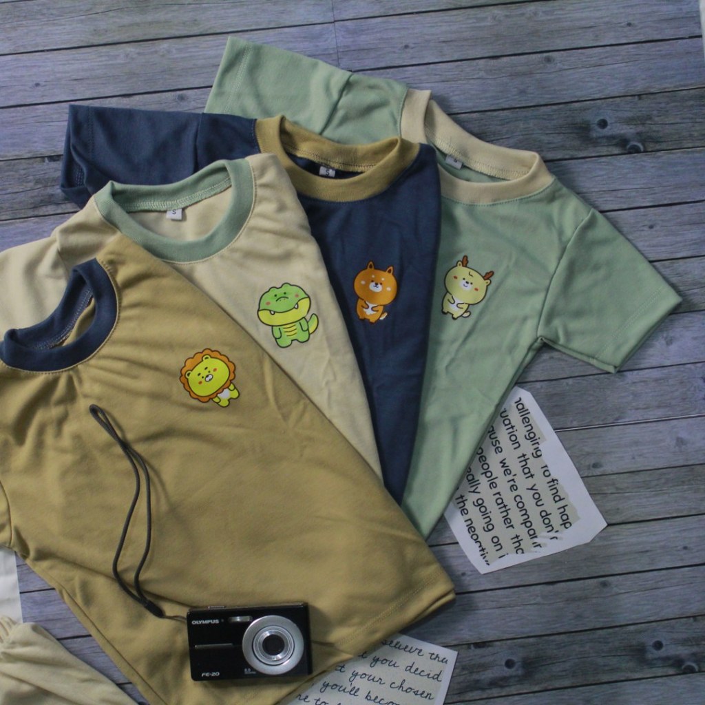 Jual MIRAEKIDS Karakter Set Setelan Baju Anak Unisex Gambar Karakter ...