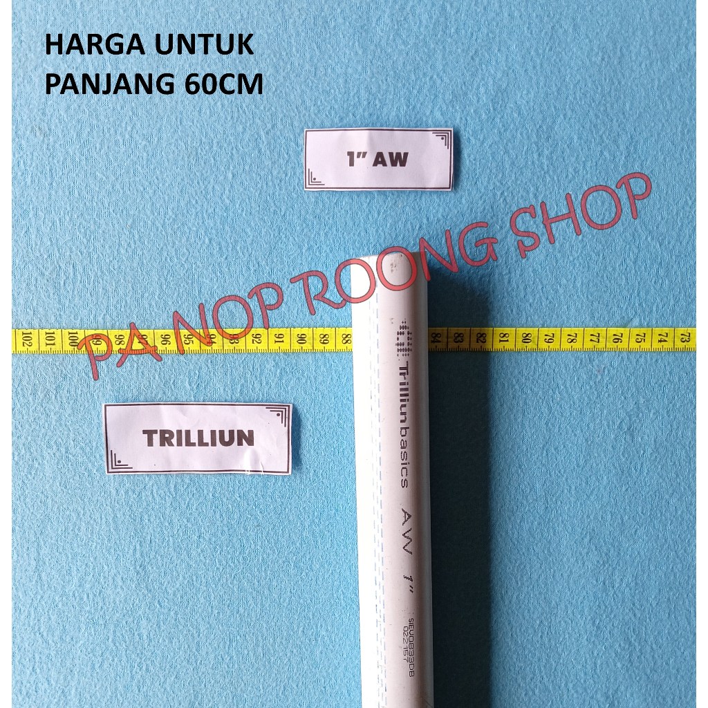 Jual Pipa PVC 1" AW PANJANG 60CM TRILLIUN | Shopee Indonesia