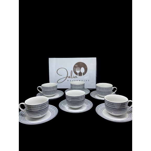 Jual Cangkir Set Motif Ring Sparkle Grey KPZ-05CS Satu Set ( isi 6 ...
