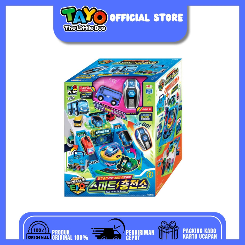 Jual Mainan Tayo The Litle Bus Rescue Tayo Smart EV Station TYT 124001 ...