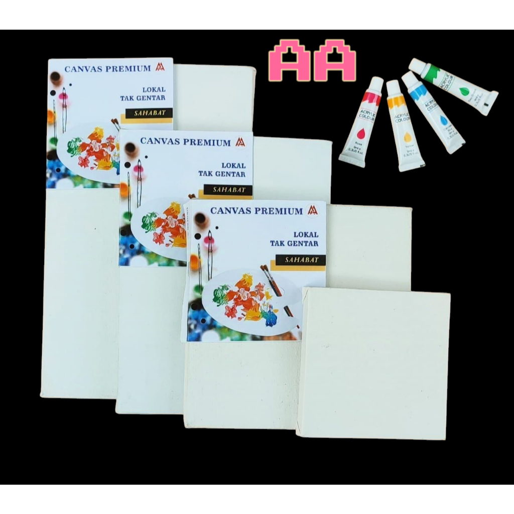 Jual Paket Melukis 1 Set Kanvas 15x20 Lukis Cat Akrilik Palet & Kuas ...