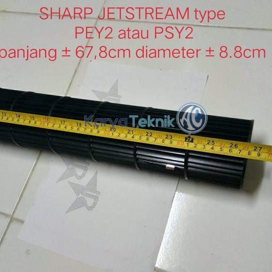 Jual BALING FAN BLOWER AC SHARP JETSTERAM 68CM X 8.8CM BEY BEY2 PEY PSY2 AH-A5PEY2 AH-A9PEY2 ...