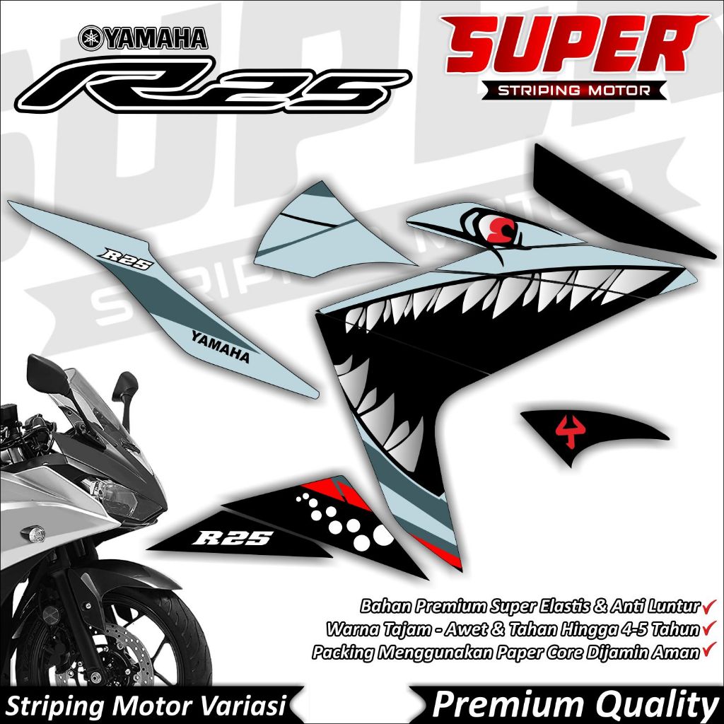 Jual Stiker R25 OLD Anti Luntur keren Striping R25 OLD Striping Yamaha ...