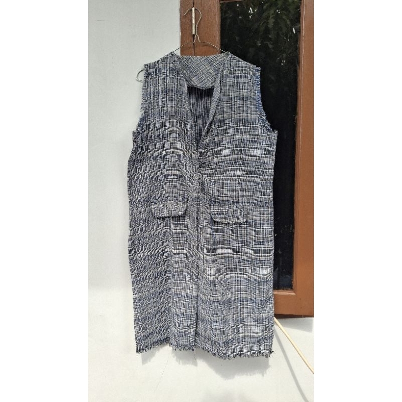 Jual outer panjang biru all size | Shopee Indonesia