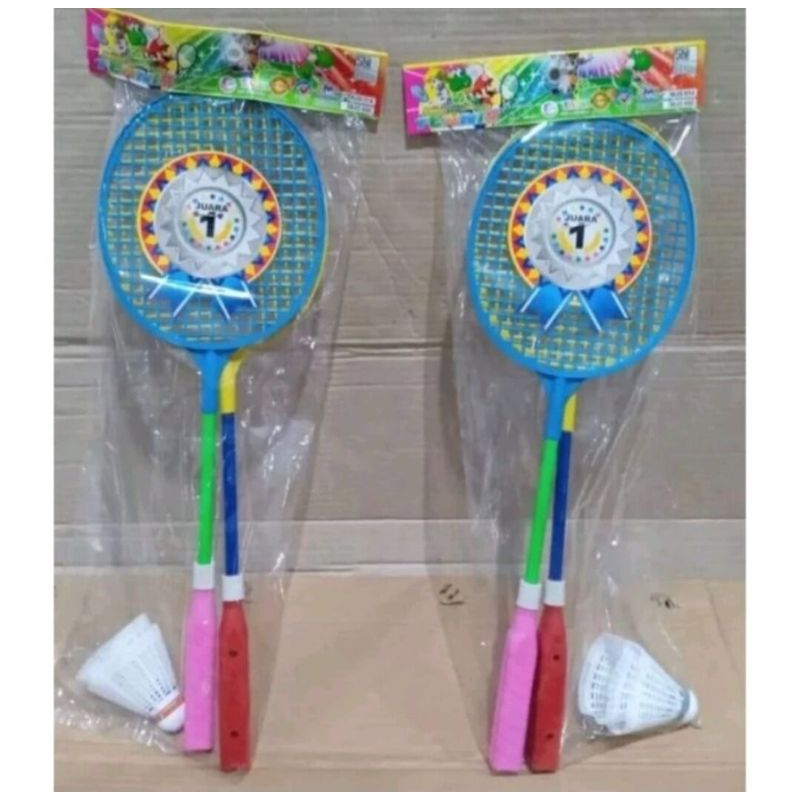 Jual Mainan anak raket badminton set beserta shutlecok bahan plastik ...