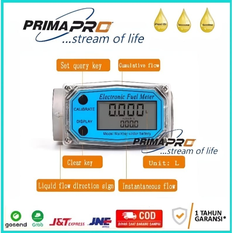 Jual Flow meter Solar 1 inch Digital Flow meter Turbine 1 inch | Shopee ...