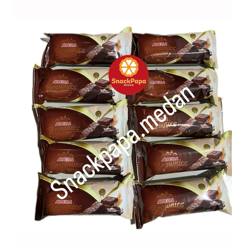 Jual BARU!! ALPELLA BROWNIES CHOCOLATE [ 1 BOX ISI 10 BUNGKUS @30G ...