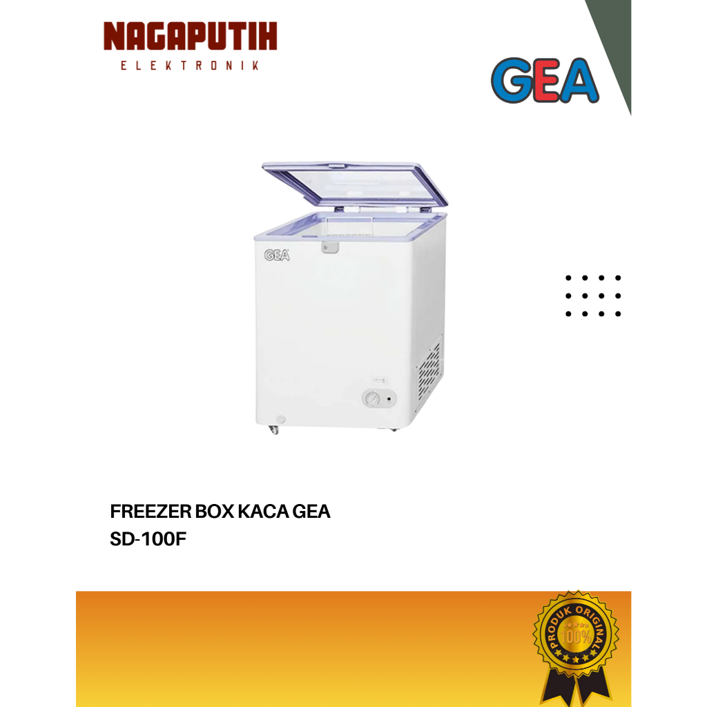 Jual GEA CHEST FREEZER box SLIDING GLASS kaca SD-100F Garansi Resmi ...