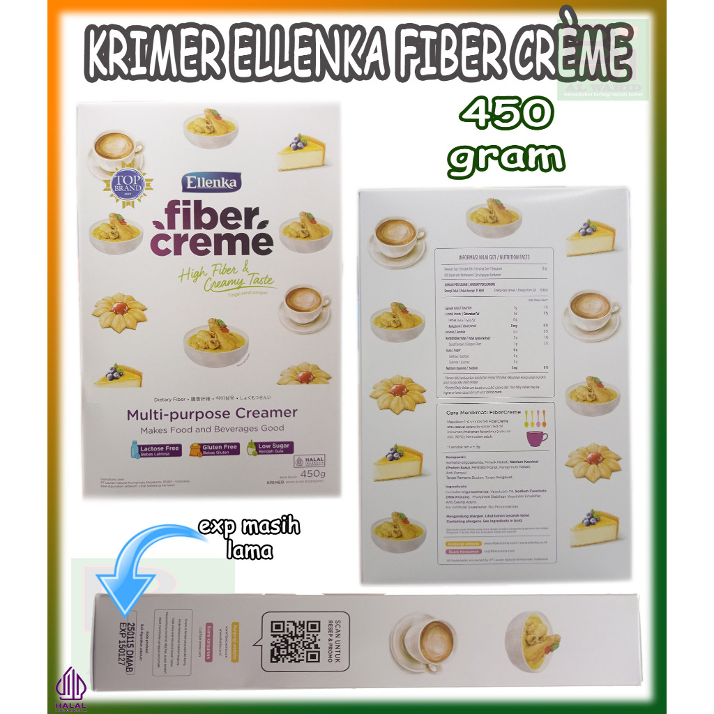 Jual Krimer Creamer Creme Ellenka Fiber Creme Kemasan 450 Gram box ...